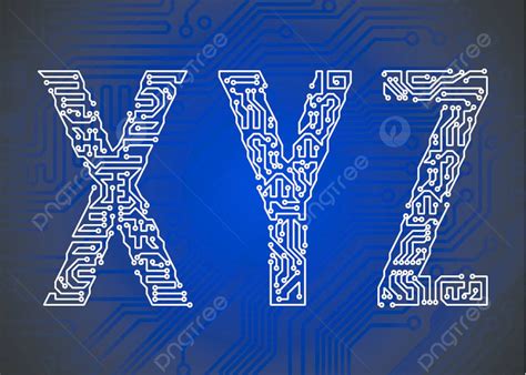 Circuit Board Letters Type Abstract Board Vector Type Abstract Board