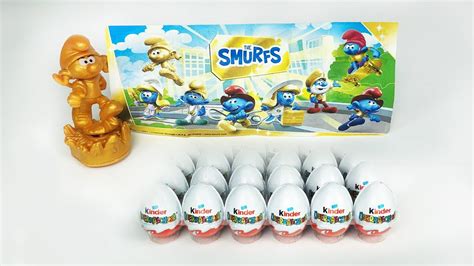 NEW Kinder Surprise Überraschung GOLD SMURFS 21/22| Киндер Сюрприз ...