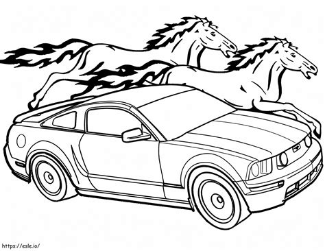 Mustang Car Coloring Pages