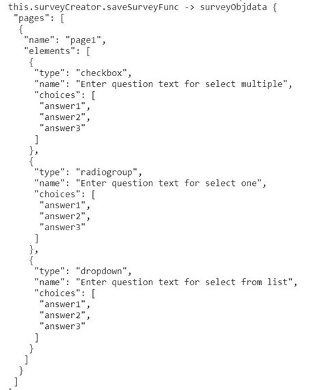 New Values For Surveyjs Creator Question Choices For Question Type As