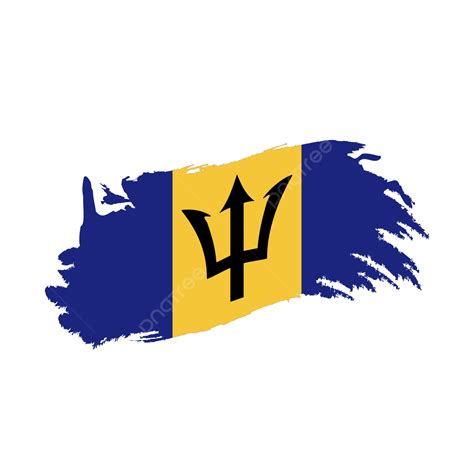 Barbados Flag With Waving Brush Stroke Clipart Hd Images Barbados Flag Brush Barbados Flag