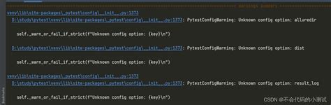Pytest Pytestconfigwarning Unknown Config Option Result Log
