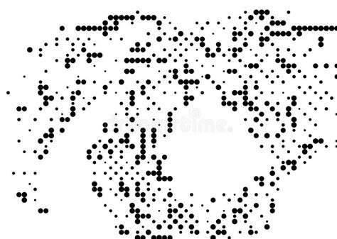Halftone Monochrome Dot Pattern Minimalism Vector Black Dots On