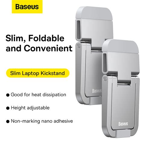Baseus 2pcs Slim Laptop Kickstand Mini Portable Notebook Stand Heat