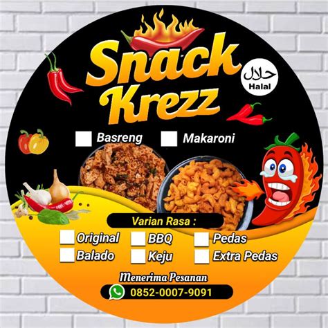 Jual Minimal Order 100 Pcs Stiker Label Kemasan Stiker Jajanan Stiker Snack Stiker Pouch