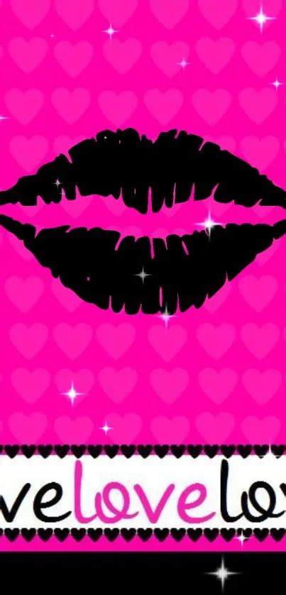 Bold Pink Lips Wallpaper Free Download