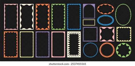 Color Squiggle Frames Set Zigzag Wavy Stock Vector Royalty Free 2476438987 Shutterstock