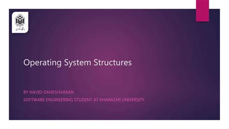 Operating System Structure Pptx Operating Systems Computer