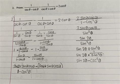 [precalculus High School Math] Trig Proofs How Do I Prove This