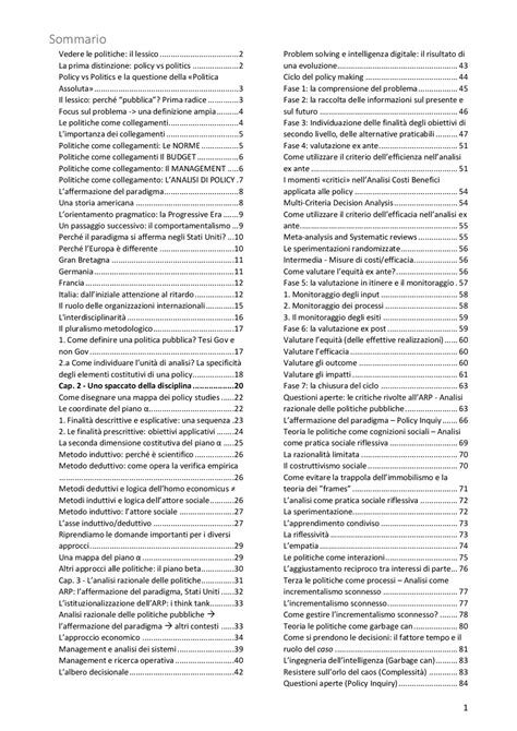 Appunti Di Politiche Pubbliche Appunti Di Scienza Politica Docsity