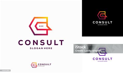 현대 그라데이션 컨설팅 에이전시 로고 템플릿 디자인 심플한 우아한 컨설팅 로고 템플릿 개념에 대한 스톡 벡터 아트 및 기타 이미지 개념 그라데이션 대답하기 Istock