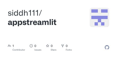 Github Siddh111appstreamlit
