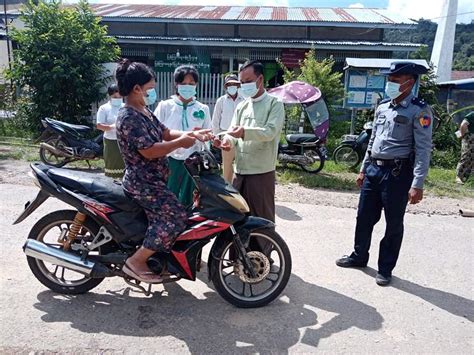 မိုင်းငေါ့မြို့၌ ကိုဗစ် ၁၉ရောဂါ ကာကွယ်ထိန်းချုပ်ရေးအတွက် Mask နှာခေါင