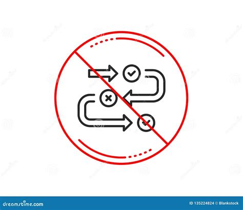 Survey Progress Line Icon Algorithm Sign Vector Stock Vector