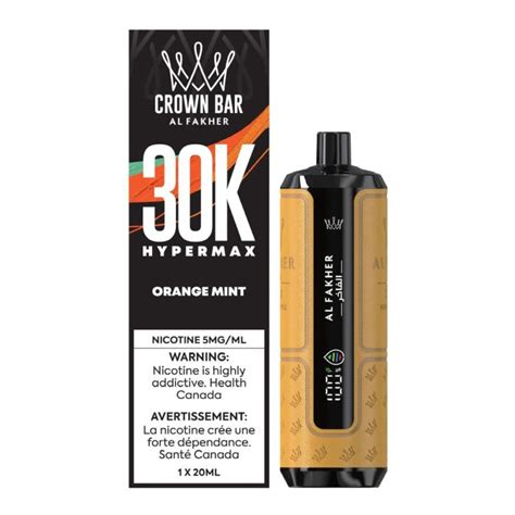 Orange Mint Al Fakher Crown Bar Vape 30k Puffs Best Vape Deals