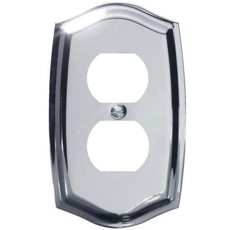 Switchplates Collection Single Duplex Outlet Colonial Switchplate In Polished Chrome By