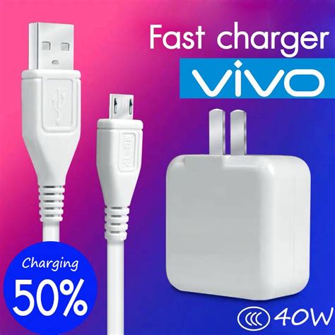 Original Fast Charging Vooc W Vivo Charger Micro Usb Type C Cable For Android Charger Y