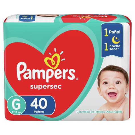 Pañales Pampers Supersec Max G X 40 Uni Abril Distribuciones