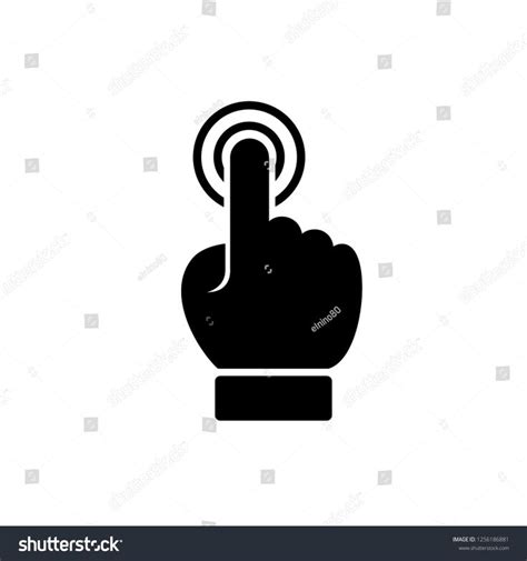 Icon Of Finger Touch Hand Aim Cursor Gesture Editable Vector