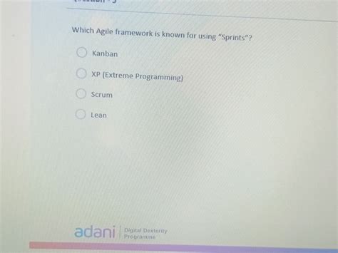 Which Agile Framework Is Known For Using StudyX