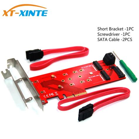 Interfaces M NVMe SSD NGFF To PCIE X Riser Card M Key B KEY Interface Card Support PCI