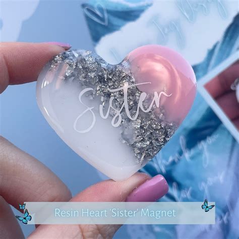 Resin Heart Sister Magnet Fridge Magnet Sister T Personalised T