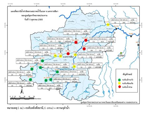 แผนที่สถานีน้ำฝน น้ำท่า โครงการชลประทานนครราชสีมา