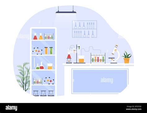 Laboratorium With Conducting Research Scientific Experimentation And Measurement In A Lab In
