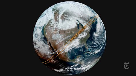 Satellite Images Show The Total Solar Eclipses Shadow From Space The