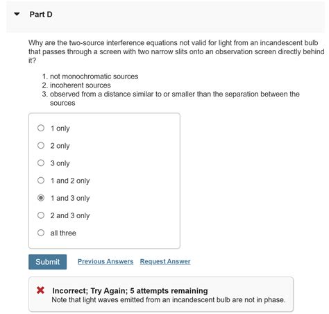 Solved Why Are The Two Source Interference Equations Not