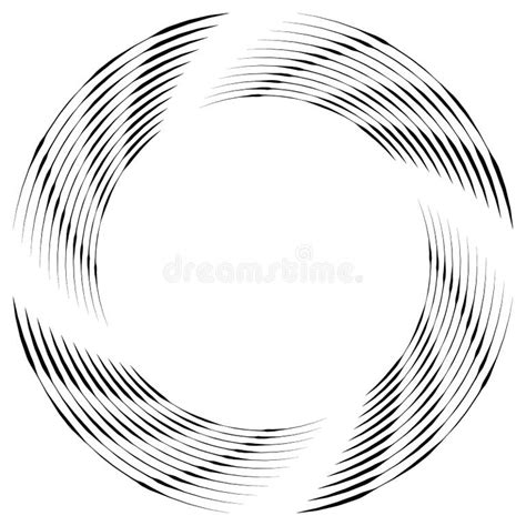 Abstract Monochrome Spiral Vortex With Radial Radiating Circle Stock Vector Illustration Of