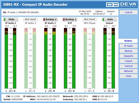 DEVA DB91RX Decodificador De Audio IP EmisionLocal Com
