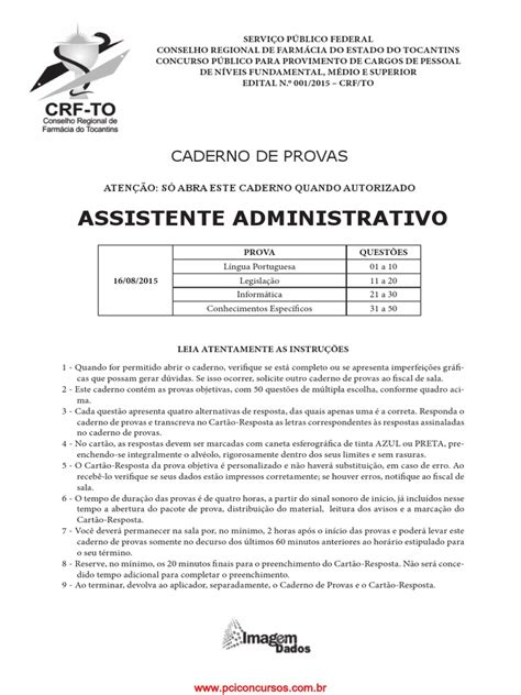 Prova Assistente Administrativo Pdf Farmacêutico Rede De Computadores