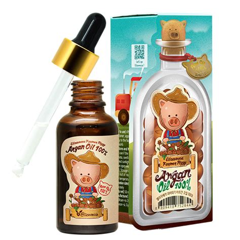 Elizavecca. Натуральное аргановое масло для кожи Farmer Piggy Argan Oil ...
