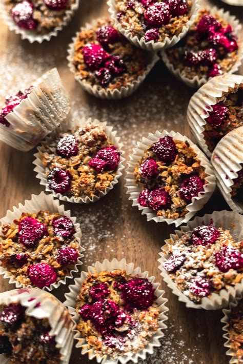 Healthy Raspberry Oat Muffins Vegan Two Spoons