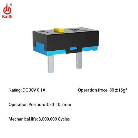 Kailh Microinterruptor De 1 3 5 Piezas 30m Life 2 Pines Para Rat N De