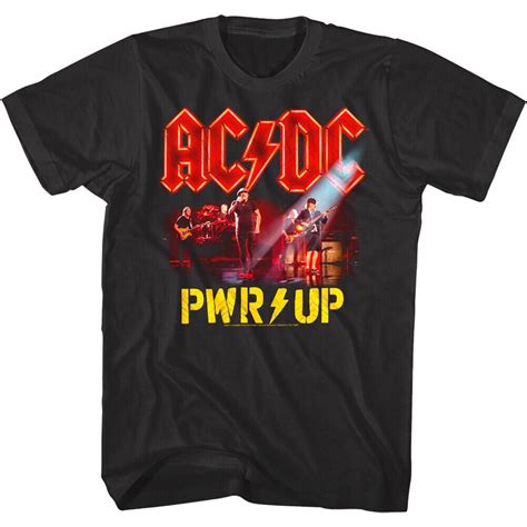 Acdc Pwrup Concert Photo Mens T Shirt Power Up Album Cover Rock Tour
