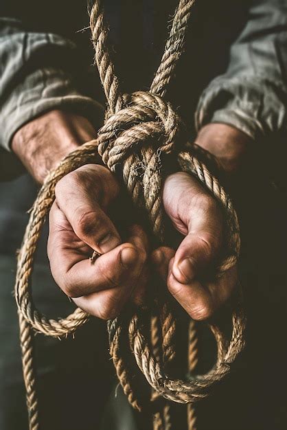 Premium Photo A Person Holding A Tangled Rope Navigating Complexity Clarity Amidst Confusion