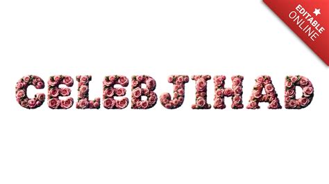 Celebjihad Pink Roses Alphabet Font Text Effect Generator