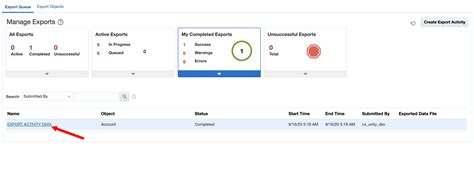 setting up the initial export of data in oracle cx sales