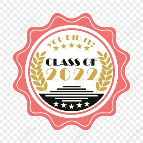 2022 Graduation Season Badge Sticker Label Wheat Ear Honor Star
