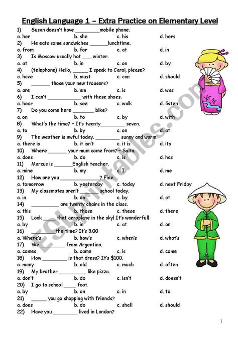 Practice On Elementary Level Language Leader Elementary Esl