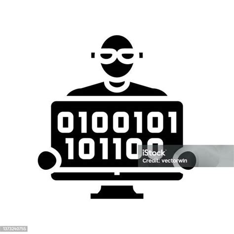 코더 프로그래머 비즈니스 글리프 아이콘 벡터 일러스트레이션 경영자에 대한 스톡 벡터 아트 및 기타 이미지 경영자 교습