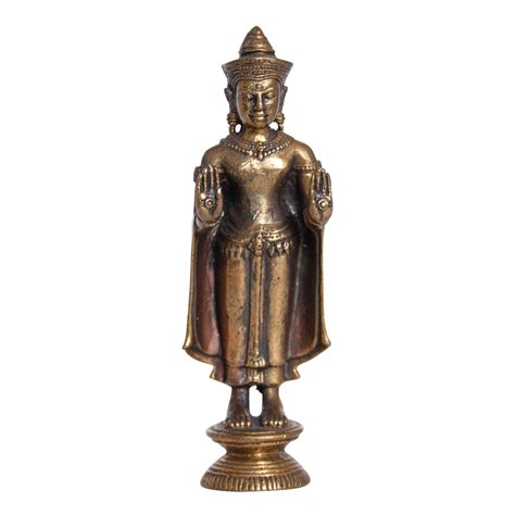 Thai Standing Buddha Brass Statuewilde Ones London