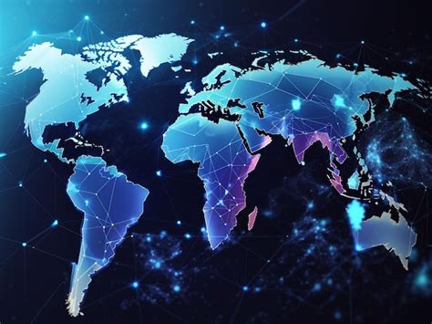 Premium Ai Image Futuristic Blockchain Technology Hud Background