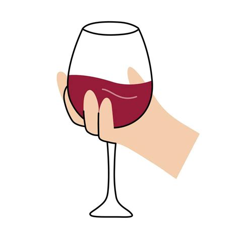 How To Draw A Hand Holding A Wine Glass