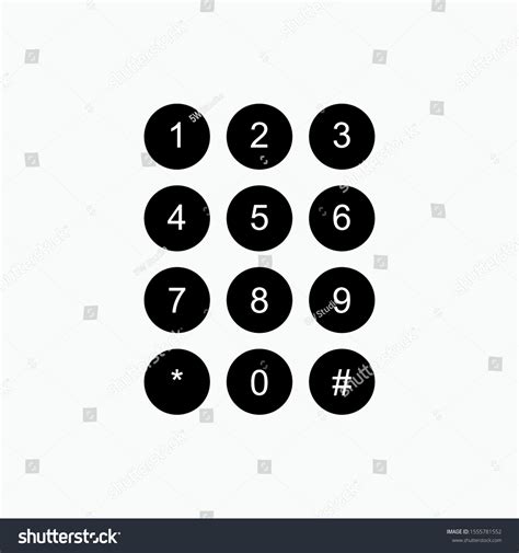 Number Pad Numerictelephone Keypad Flat Vector Stock Vector Royalty Free 1555781552 Shutterstock
