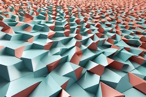 Premium Photo Three Dimensional Render Of Rows Of Triangle Shaped