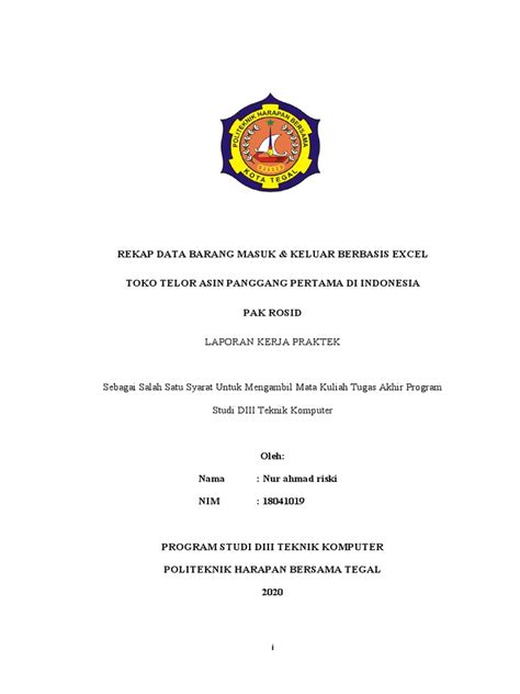 Rekap Data Barang Masuk And Keluar Berbasis Excel Toko Telor Asin