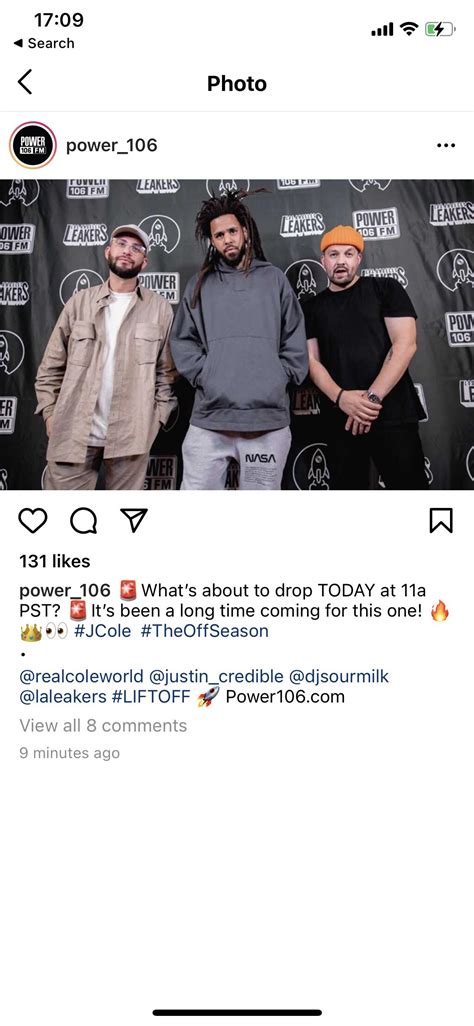 J Cole Is Gonna Be On Power 106 This Is A Proper Rollout 👏🏾 Scrolller